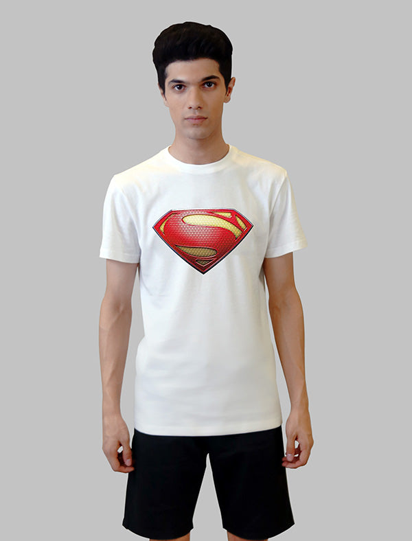 Jerdoni White T-Shirt With Superman Logo