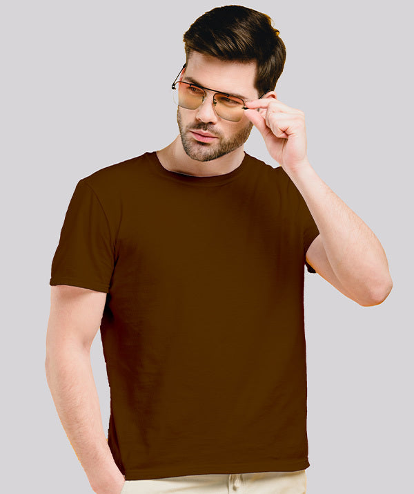 Jerdoni Brown Plain T-Shirt