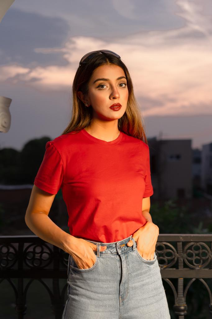 Jerdoni Plain Magenta T Shirt